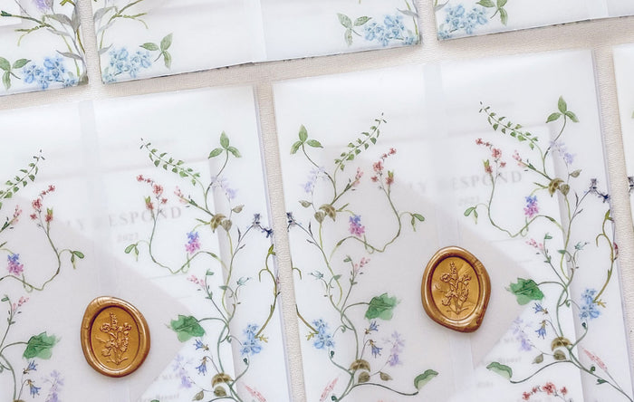 How to Assemble Wedding Invitations - Vellum Wrap | Tuesday Grace ...
