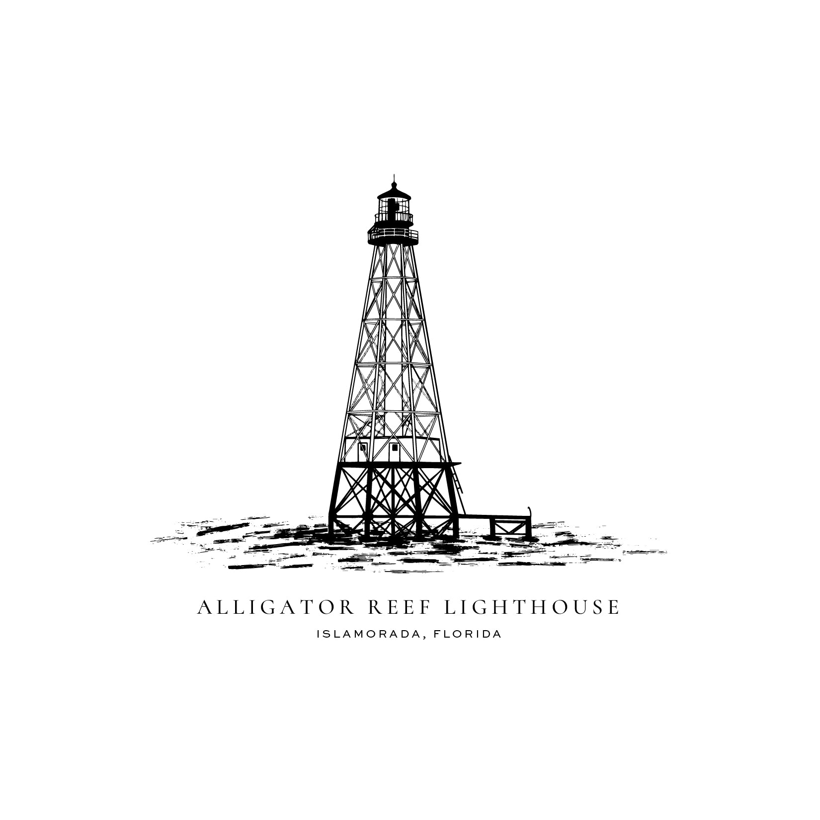 Alligator Reef Lighthouse Venue Illustration – Tuesday Grace Designs