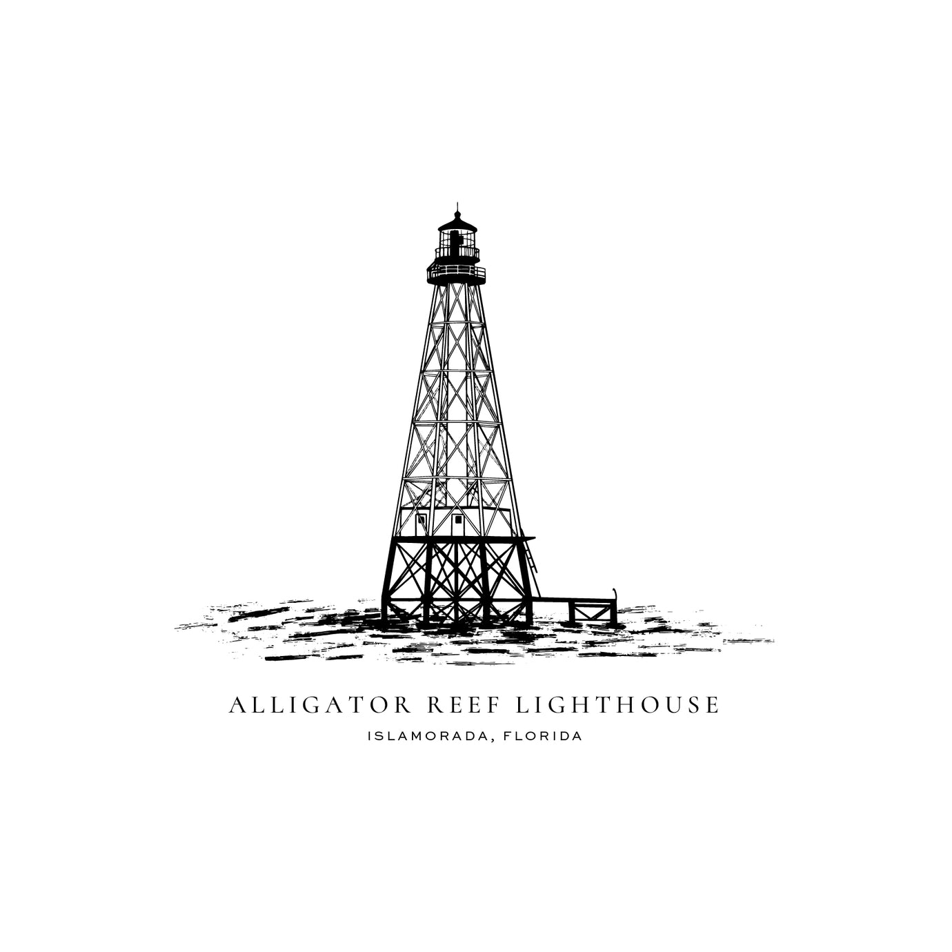 Alligator Reef Lighthouse Venue Illustration – Tuesday Grace Designs