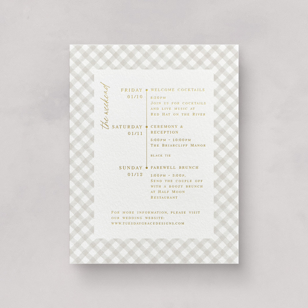 Cape Cod Wedding Invitation Collection | Gold Foil Stationery - Tuesday ...