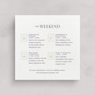 Cotswolds Square Wedding Weekend Cards | Personalized Wedding ...