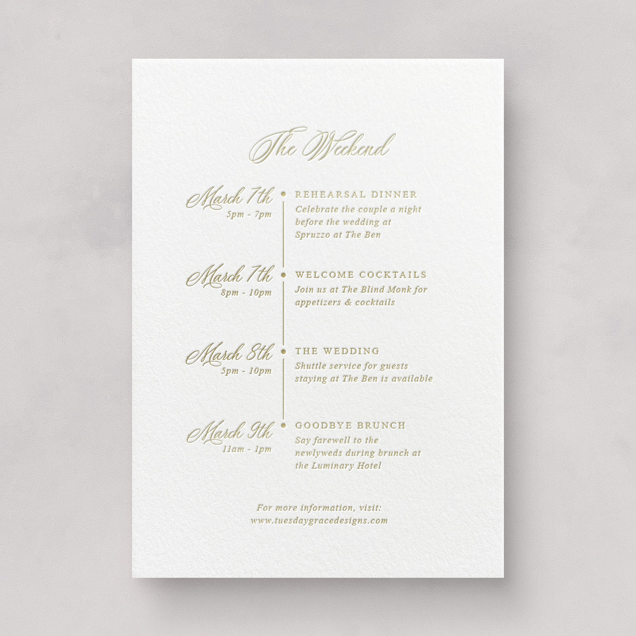 Estate Wedding Weekend Cards | Personalized Wedding Invitations ...